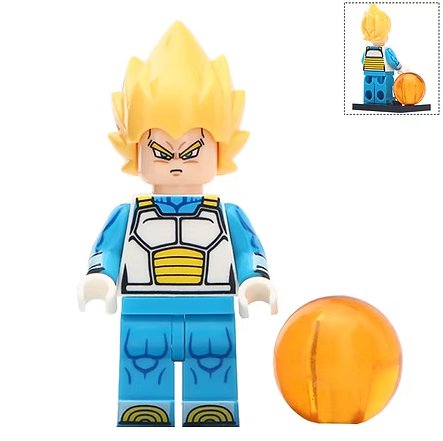 Vegeta Minifigure Custom Lego Figures
