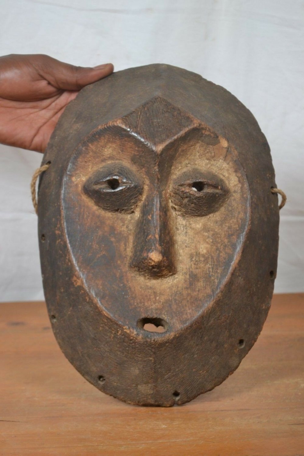 African Tribal Art,Lega soko Mask from Democratic Republic of Congo.