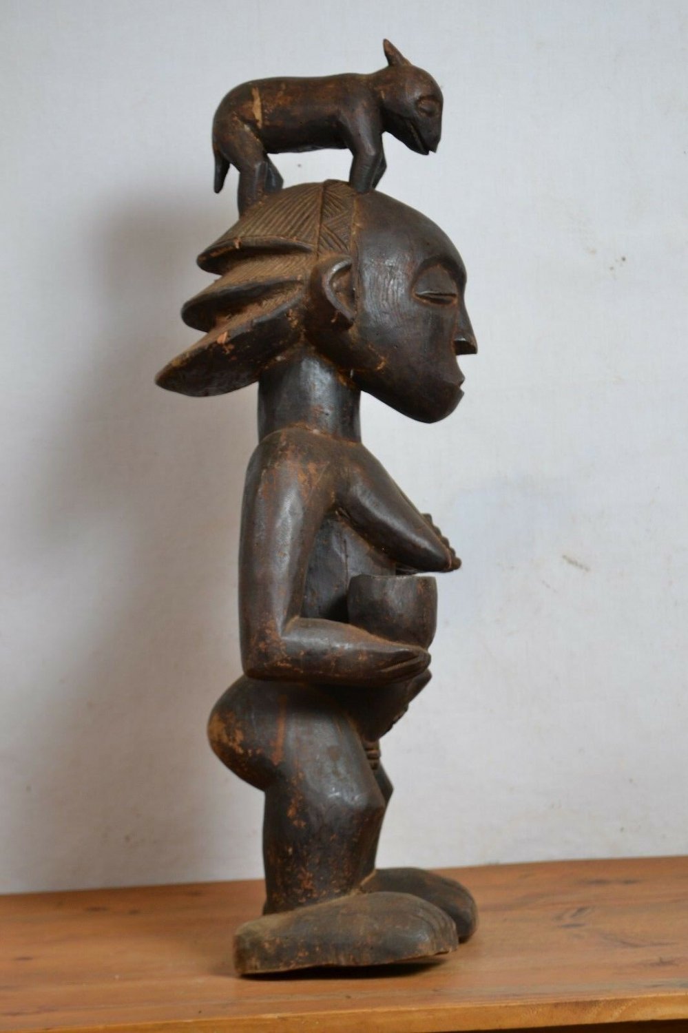 African tribal art,beautiful heavy Luba statue from Katanga province ...