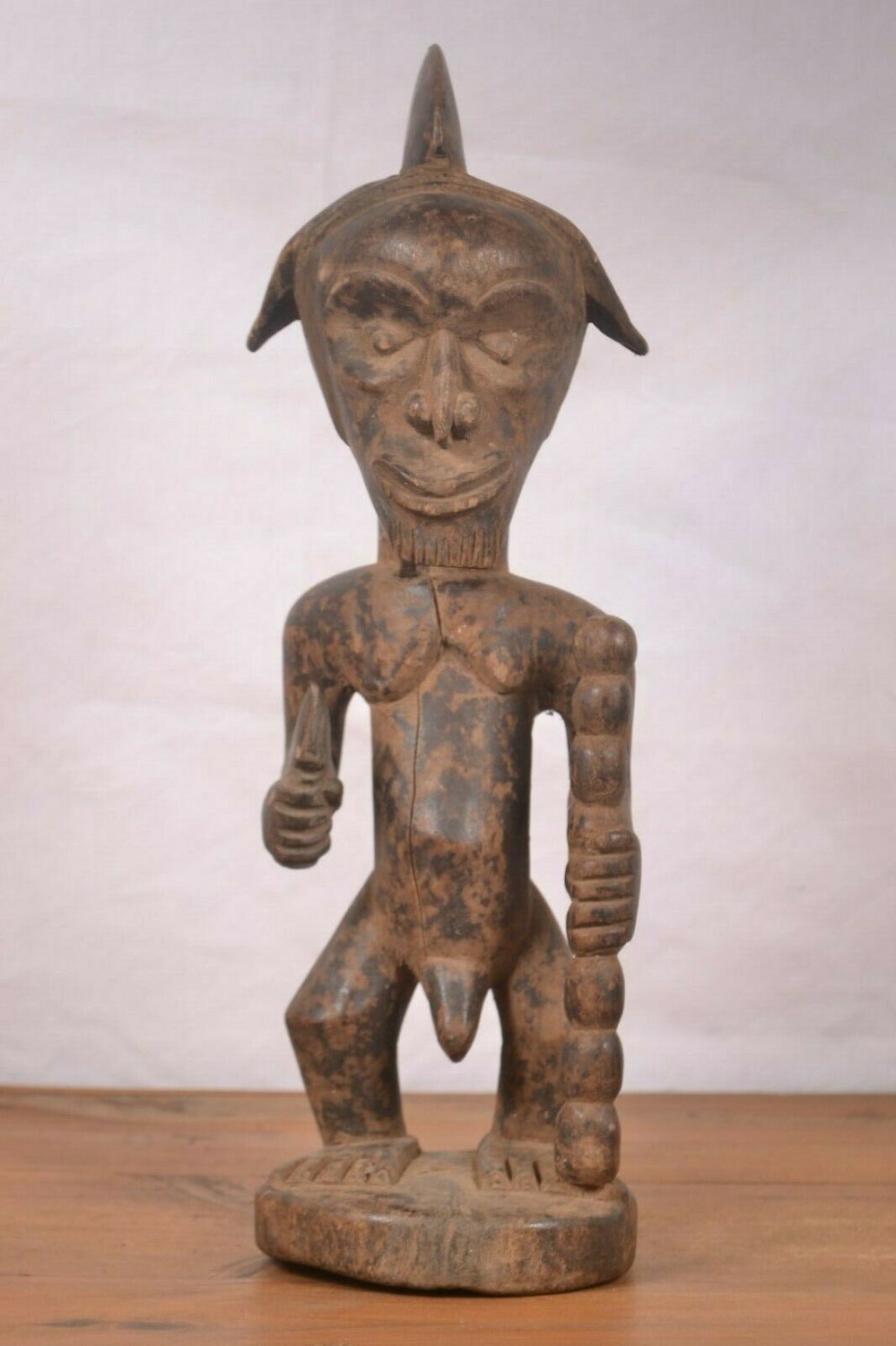 African art tribal, amazing chokwe Statue from DRC.