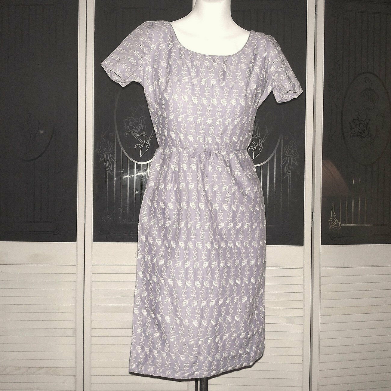 Sexy Vintage Allison Ayres 50s 60s Eyelet Lace Wiggle Dress Hourglass ...