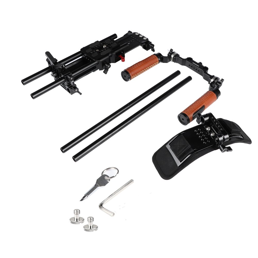 Shoulder Mount Rig With 12" ARRI Dovetail Bridge Plate Quick Release ...