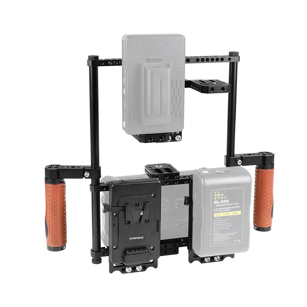 2-in-1 Director's Monitor Cage Rig With Double Power Supply Splitters ...