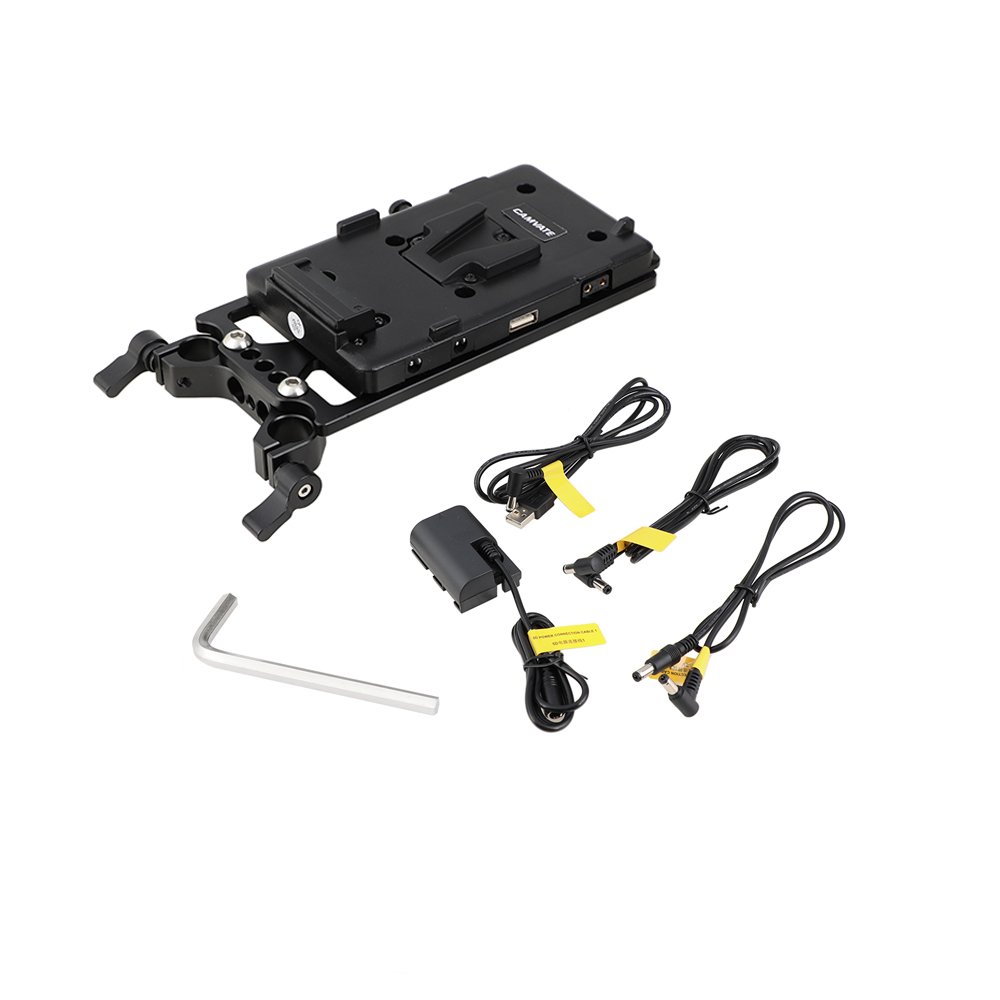 V Lock Mounting Plate Power Splitter Adapter with Battery Backboard ...