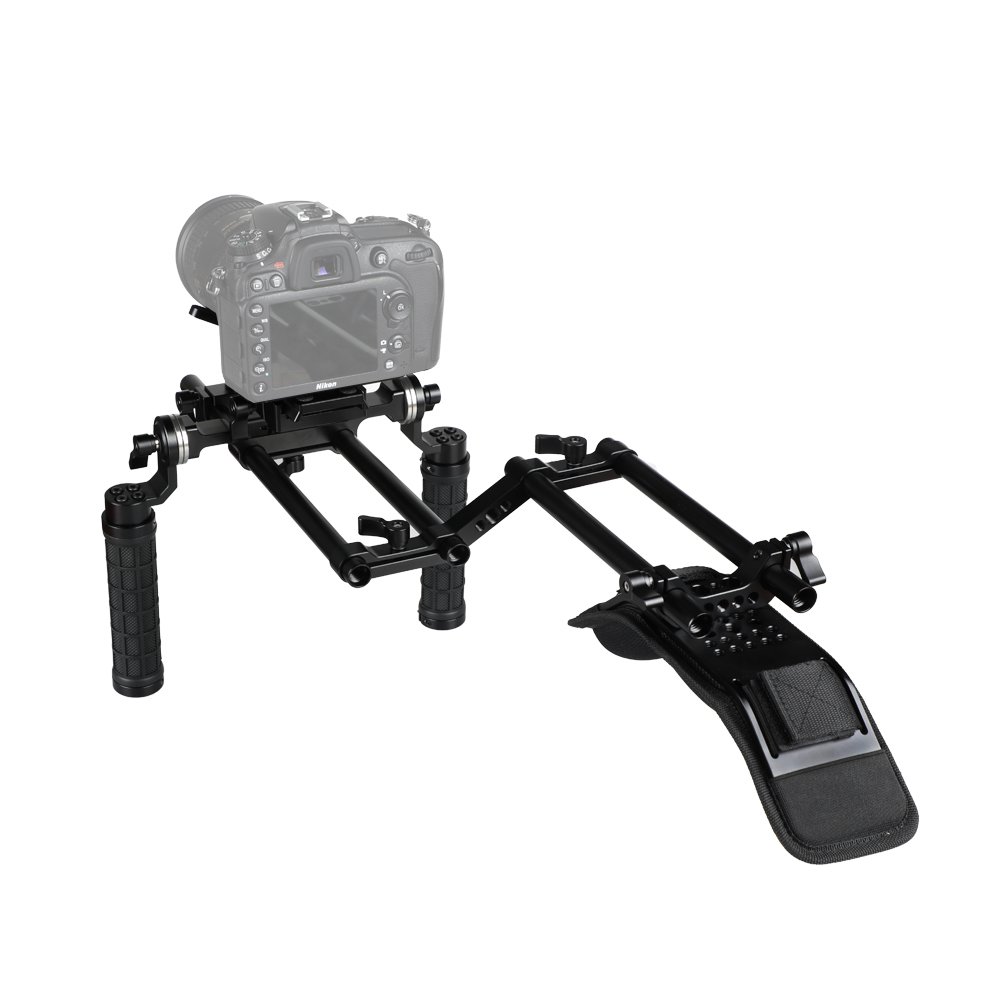 Handheld Shoulder Mount Rig With Manfrotto QR Plate & Rubber Handgrip ...
