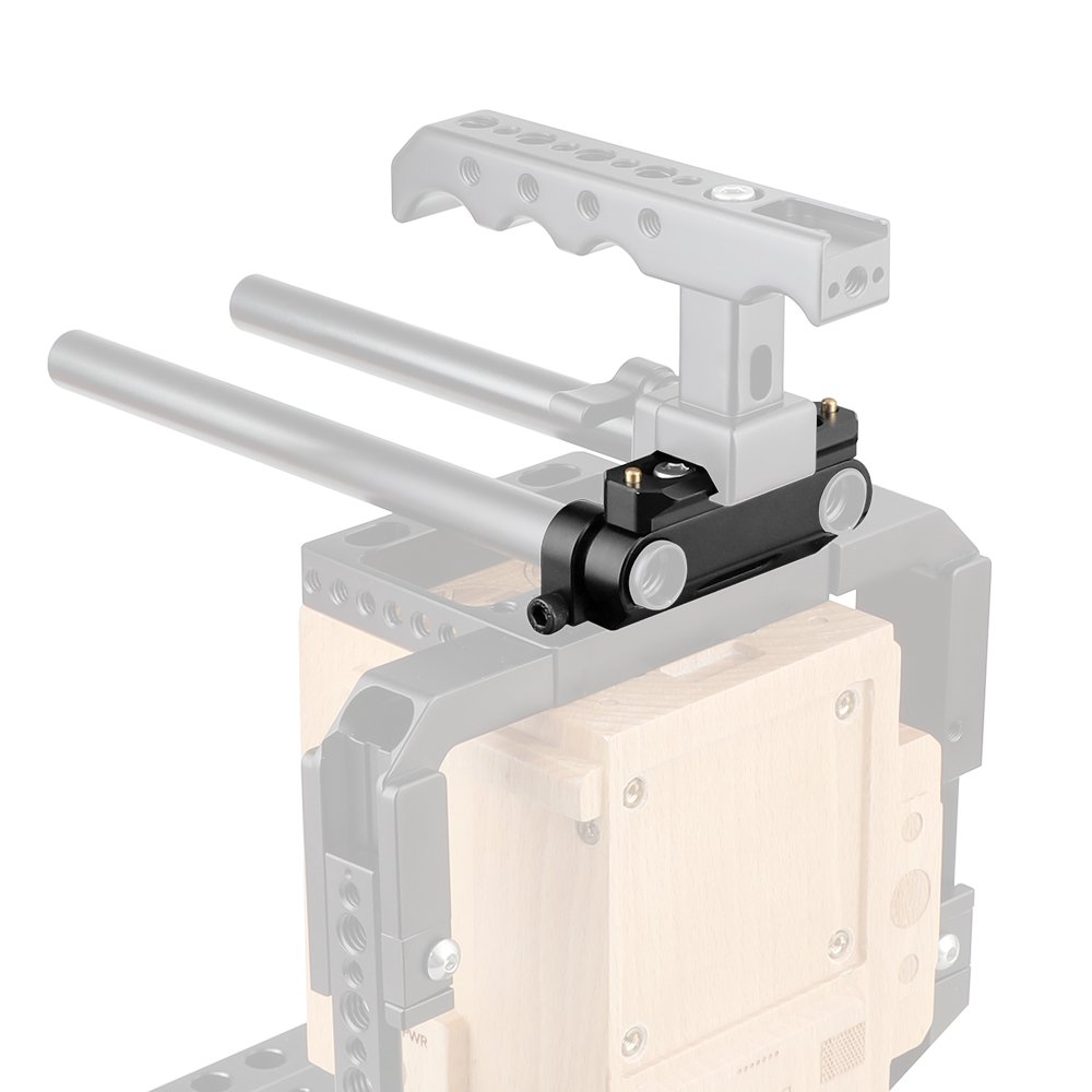 15mm Dual Rod Clamp Adapter With Mounting Groove 1/4" Thread Holes + QR ...