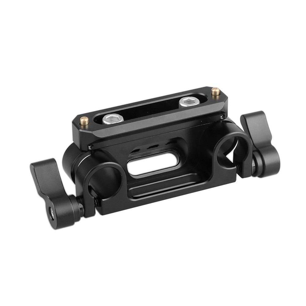 15mm Dual Rod Clamp Adapter With Mounting Groove 1/4" Thread Holes + QR ...