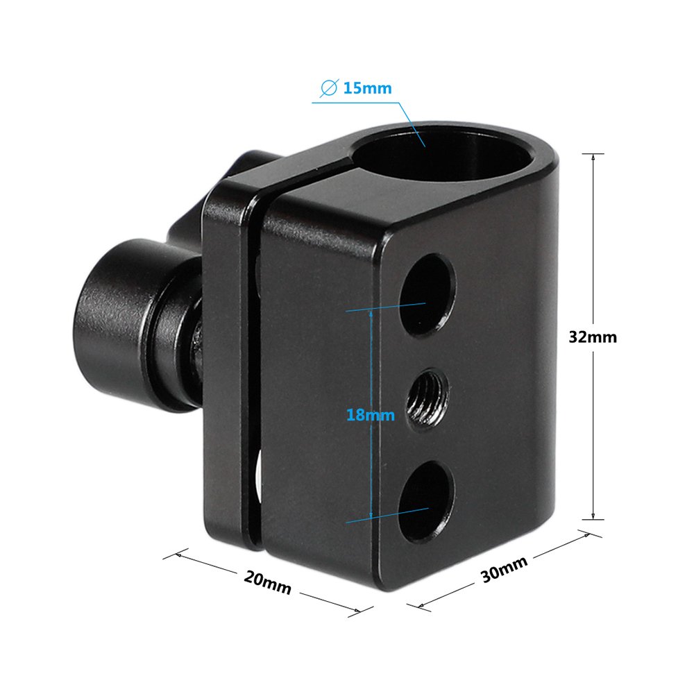 KAYULIN 15mm Single Rod Clamp & Dual Rod Clamp Adapter With Ratchet ...