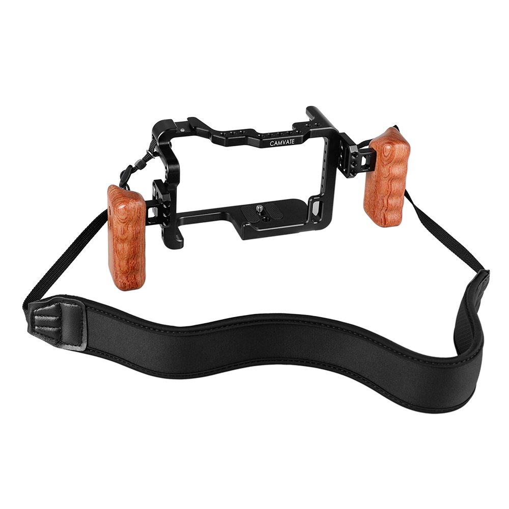 KAYULIN Panasonic GH5 Cage Rig With Dual Wooden Handgrip & Shoulder ...