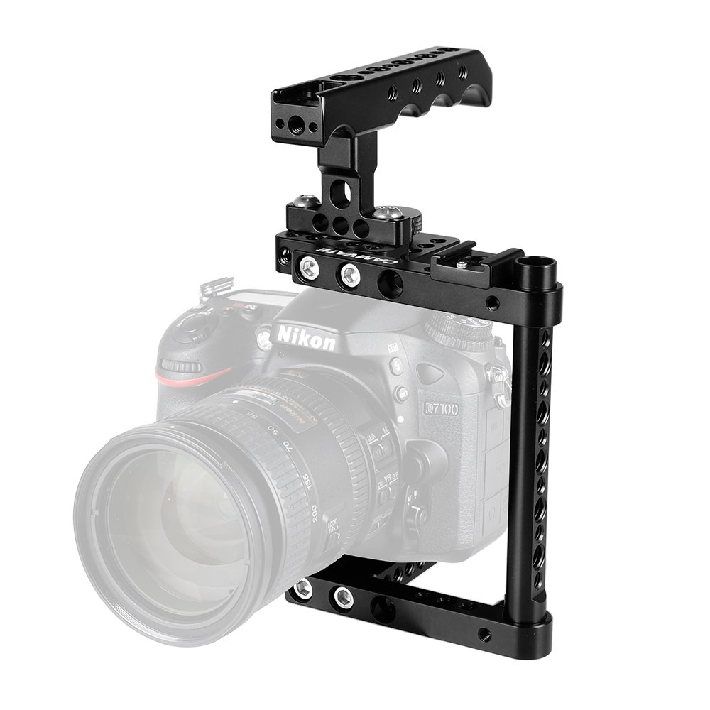 KAYULIN Camera Cage Kit With Top Cheese Handle & Shoe Mount For Canon ...