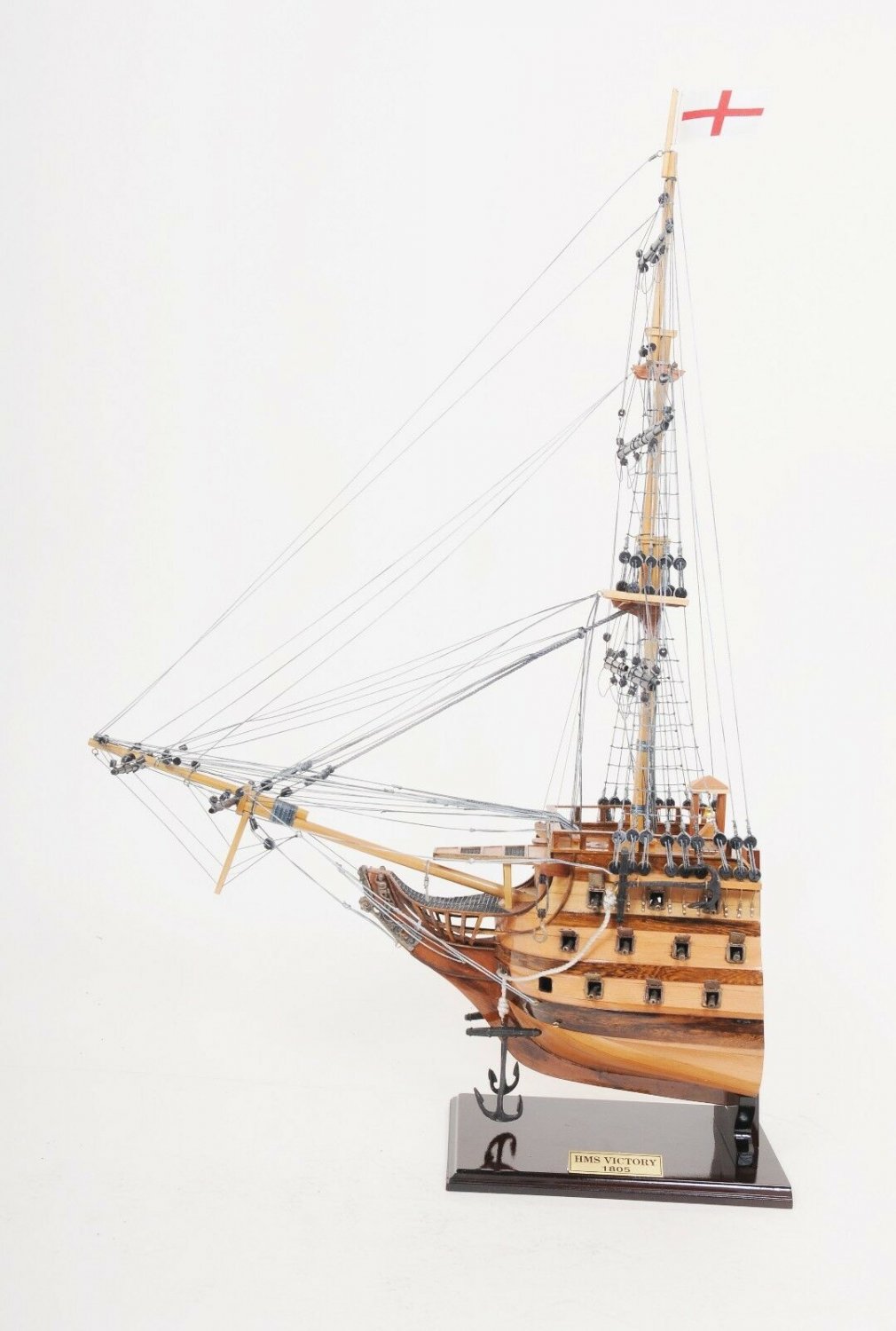 HMS Victory Admiral Nelson Tall Ship Bow Section 28.5" Wood Model Boat ...
