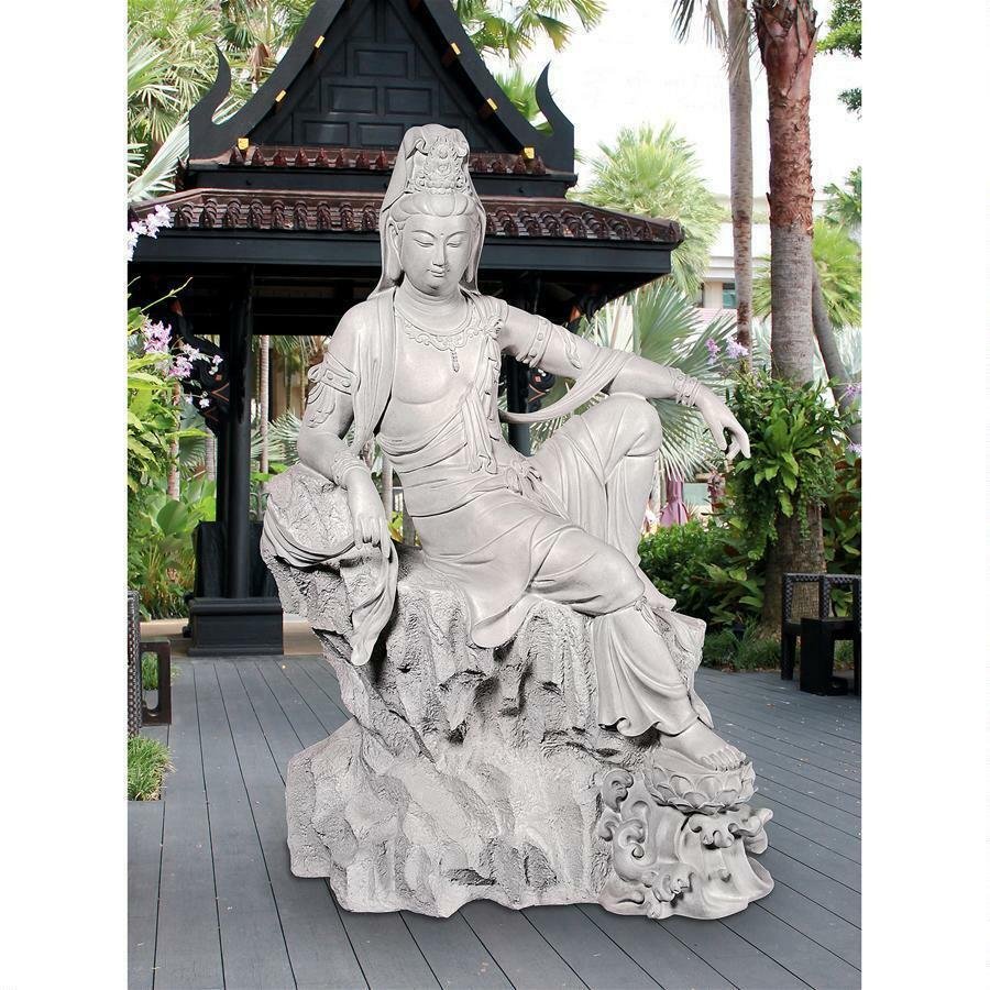 Ancient Asian Chinese Goddess of Compassion Guan-Yin Large 42.5" Garden ...