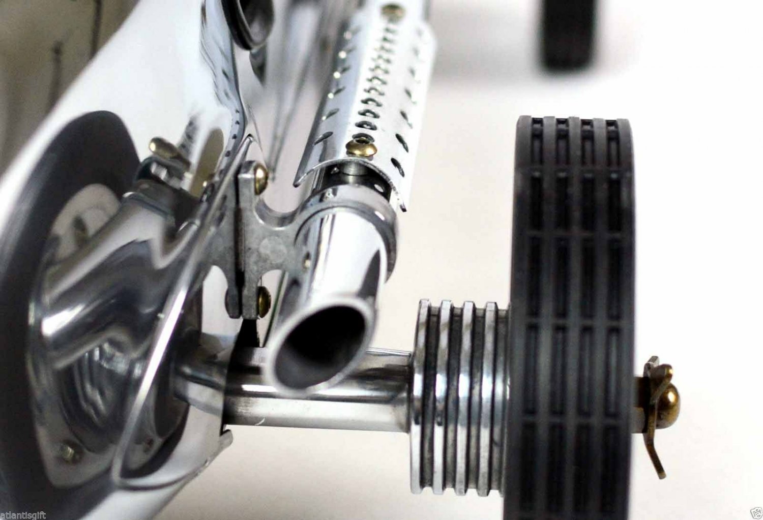 Antique 1930 Legendary Silver BB Korn Tether 21.8" Aluminum Model Race Car