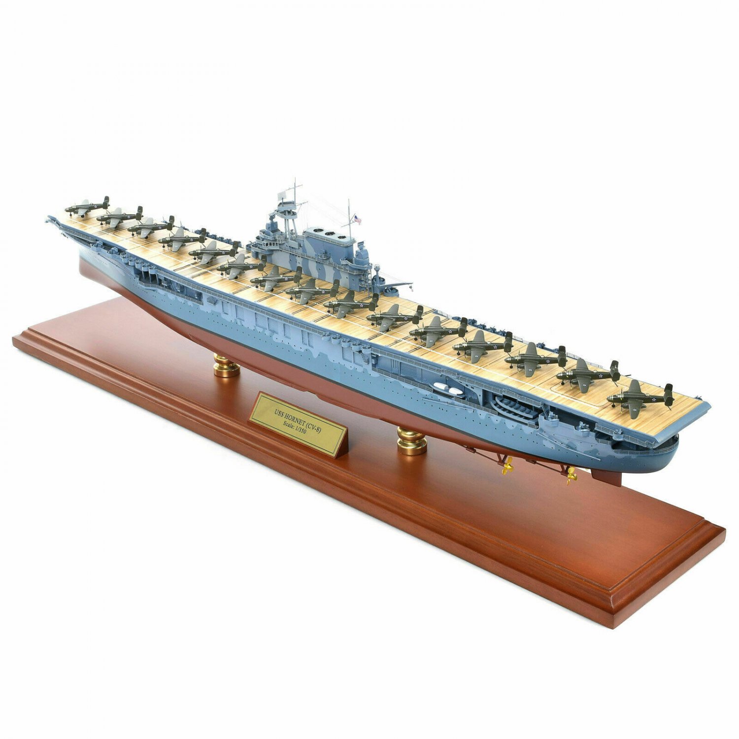 US Navy Aircraft Carrier USS Hornet CV-8 Doolittle Wood 29" Model Ship ...