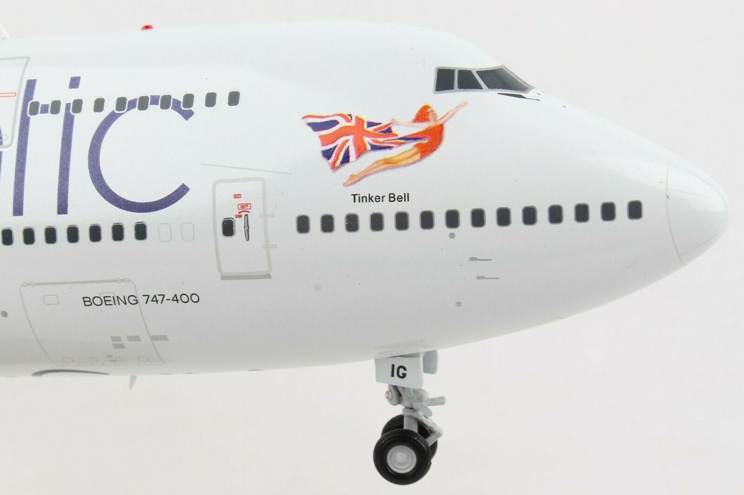 Airplane Virgin Atlantic Boeing 747-400 Tinker Bell Diecast 14" Model ...