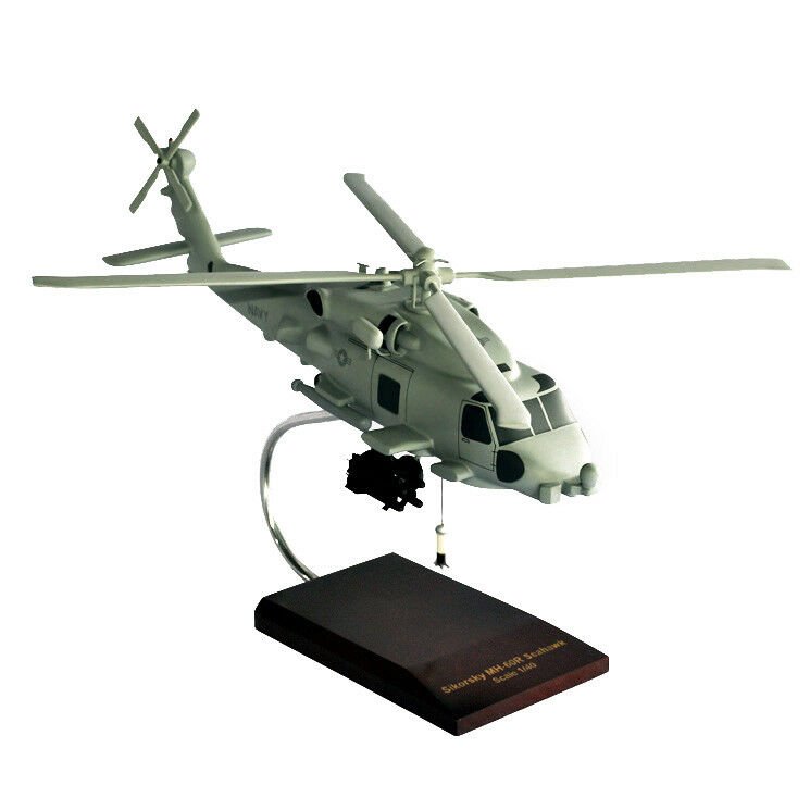 Helicopter US Navy Sikorsky Seahawk MH-60R 18.38" Wooden Model Military ...