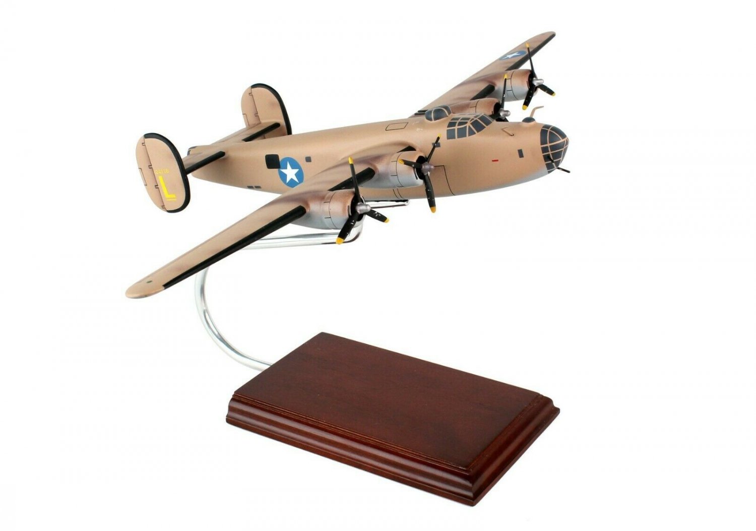 Airplane USN B-24D Liberator Bomber Ploesti Raid Pink 13" Wood Model ...