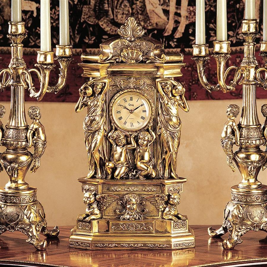 Grand Chateau Chambord 20" Golden Clock