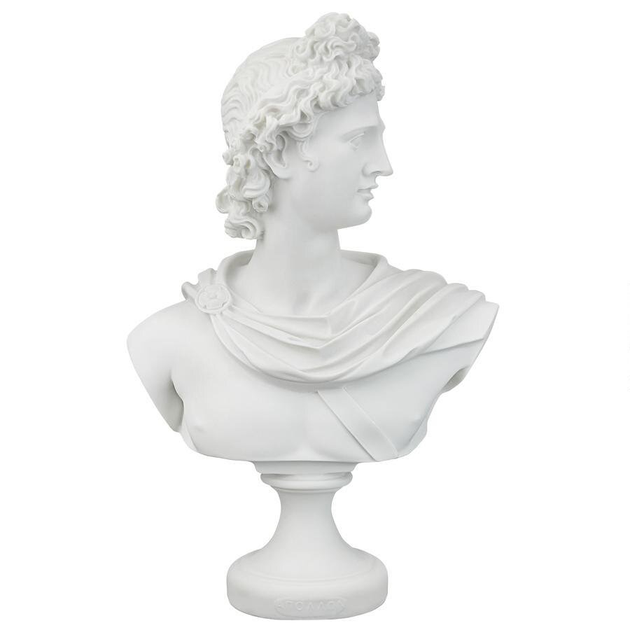 Ancient Greek God Apollo Belvedere Statue Bust by artist Leochares (4th ...