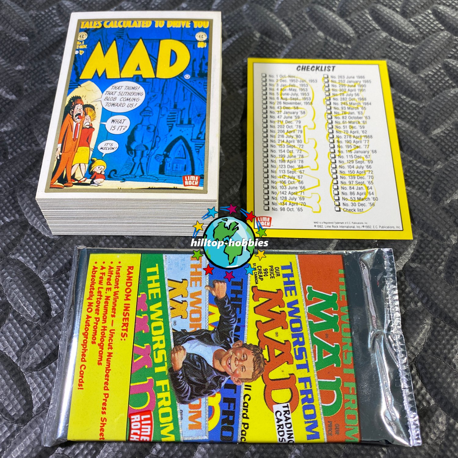 MAD MAGAZINE COVER ART 1ST SERIES 1 COMPLETE TRADING CARDS SET/55 ...