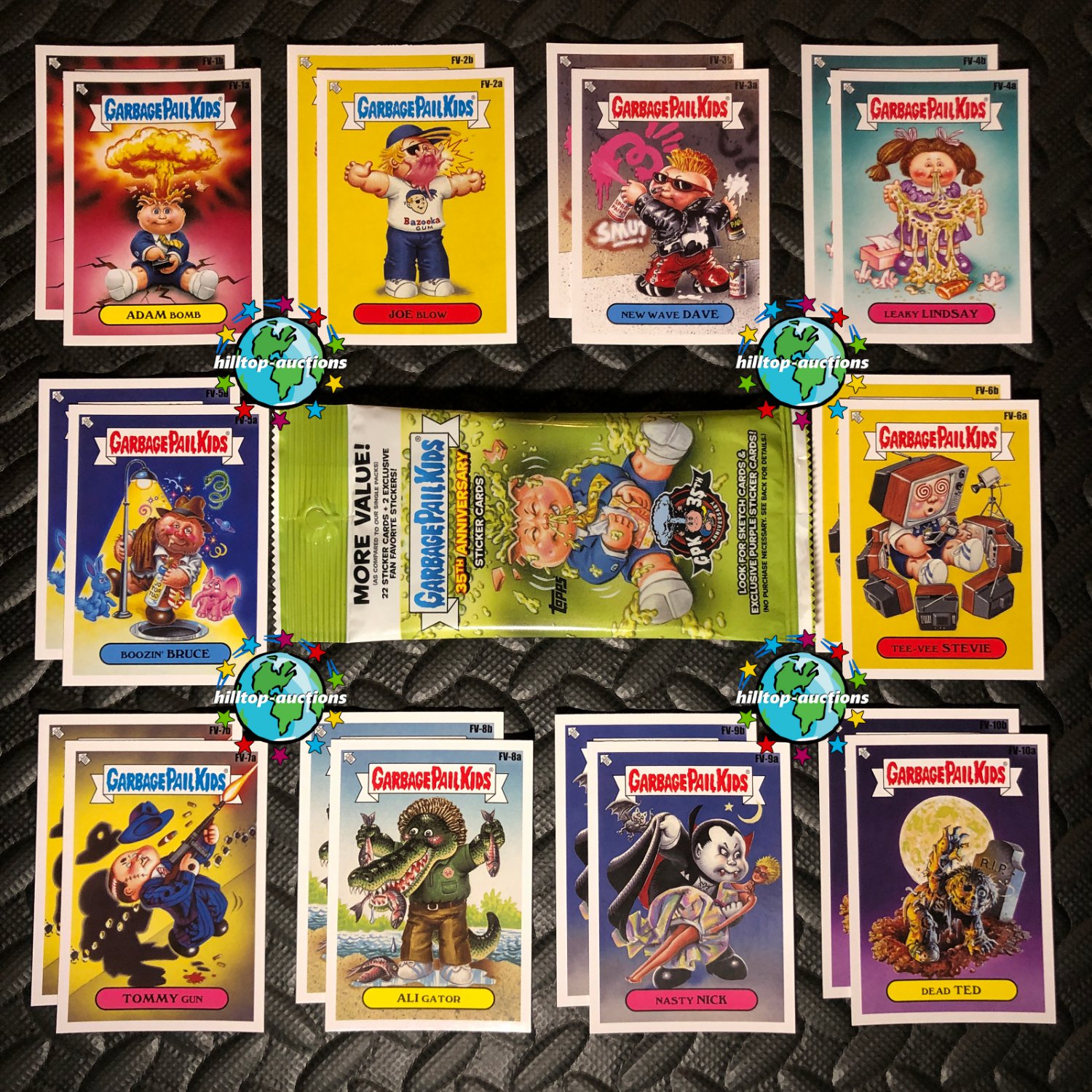 GARBAGE PAIL KIDS 2020 35th ANNIVERSARY FAN FAVORITES 20-CARD SET ...