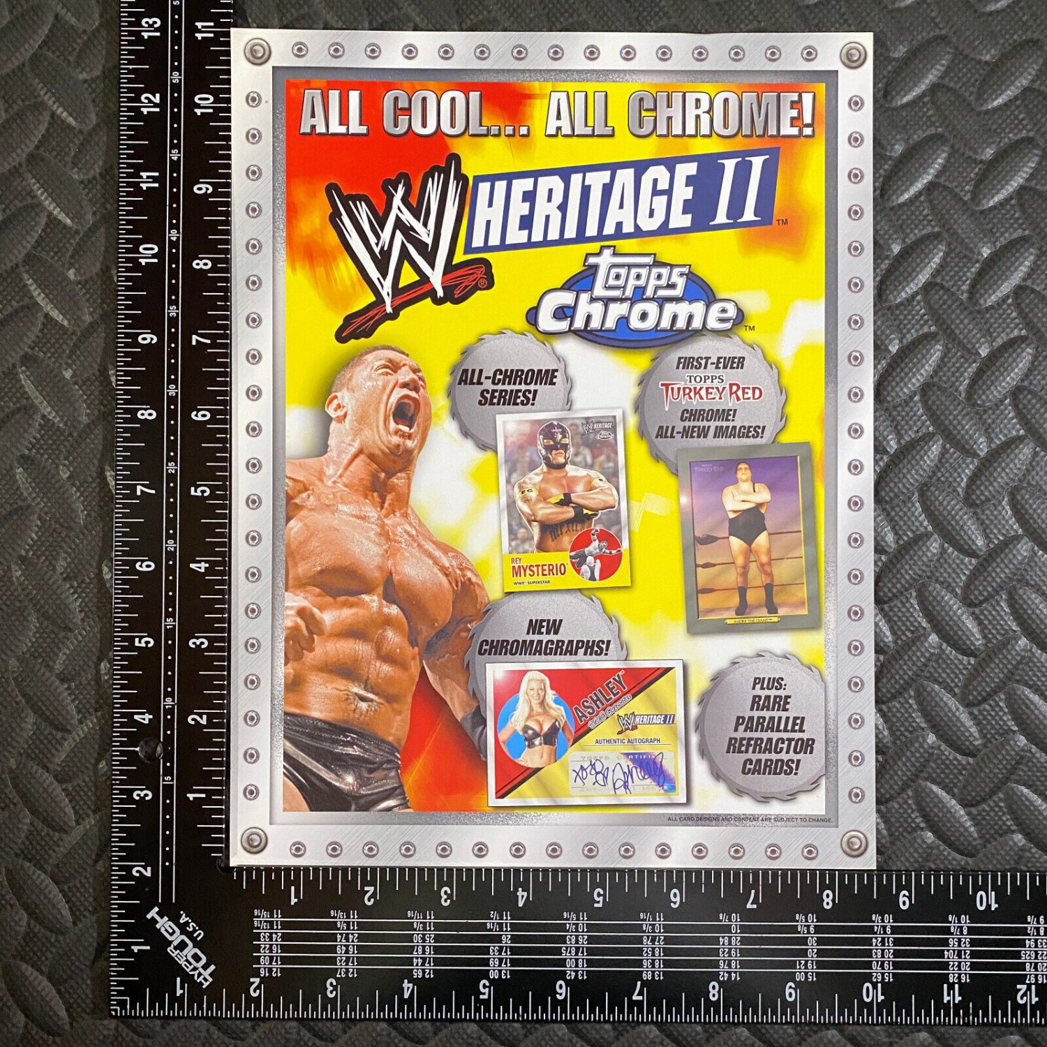WWE HERITAGE II CHROME WRESTLING CARDS 2-SIDED PROMO SELL SHEET FLYER ...