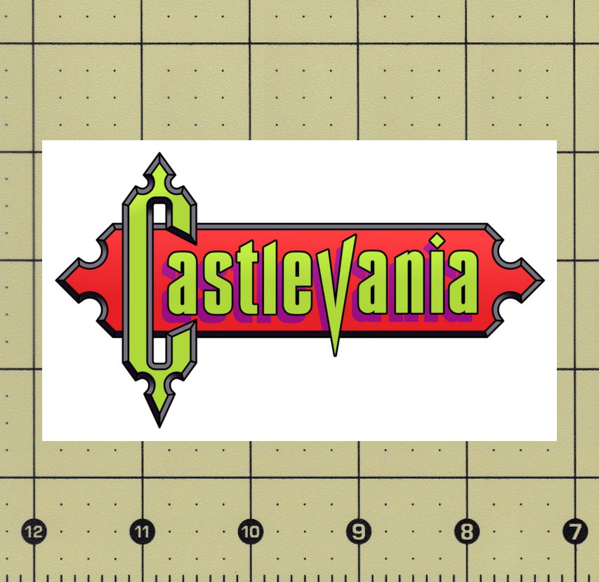 CUSTOM MADE COLLECTIBLE CASTLEVANIA LOGO MAGNET (4¾"x2¾") nes ps1