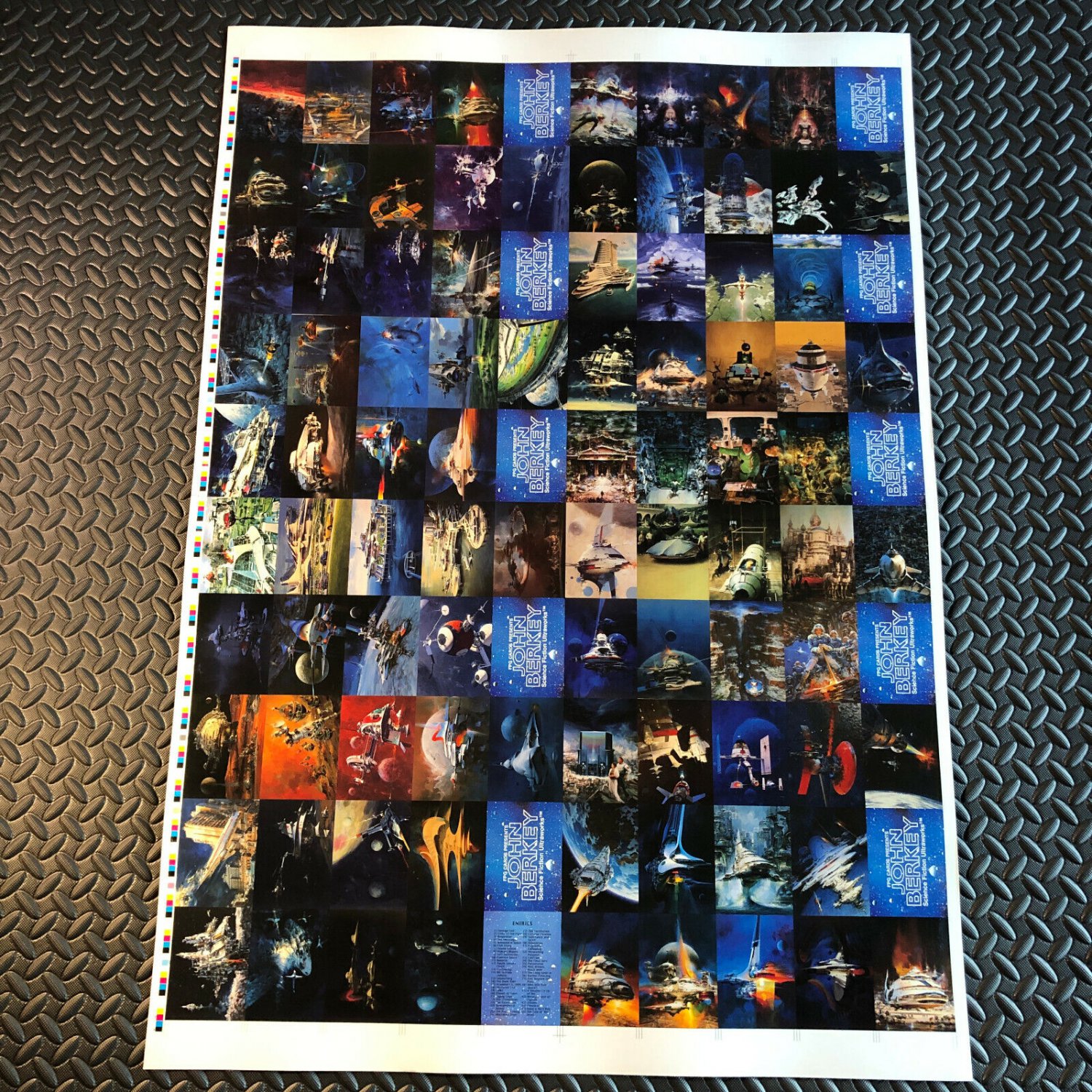 JOHN BERKEY 100-CARD UNCUT SHEET FPG 1994 FANTASY ART 28"x40"