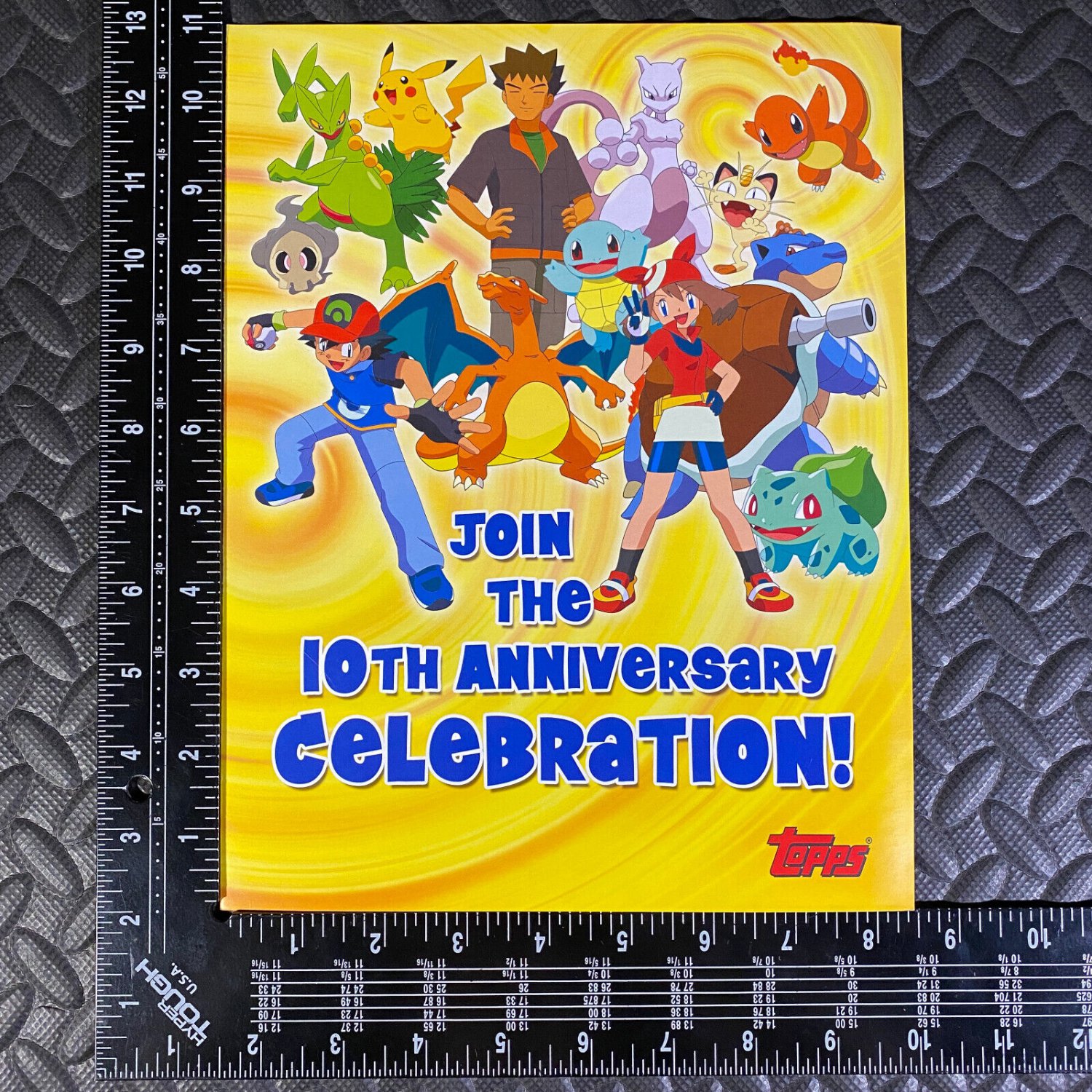 POKEMON 10TH ANNIVERSARY CARDS DEALER BROCHURE SELL SHEET PROMO AD ...