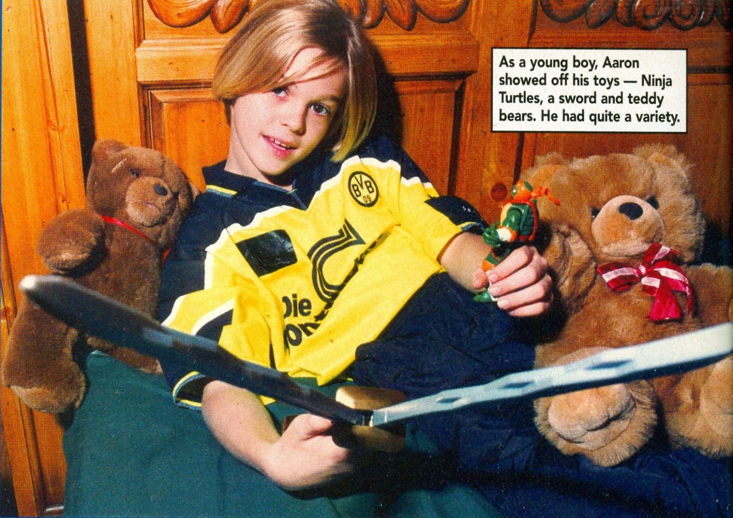 Aaron Carter - Singer - 11" x 8" Teen Magazine Pinup Mini-Poster 2002 RIP