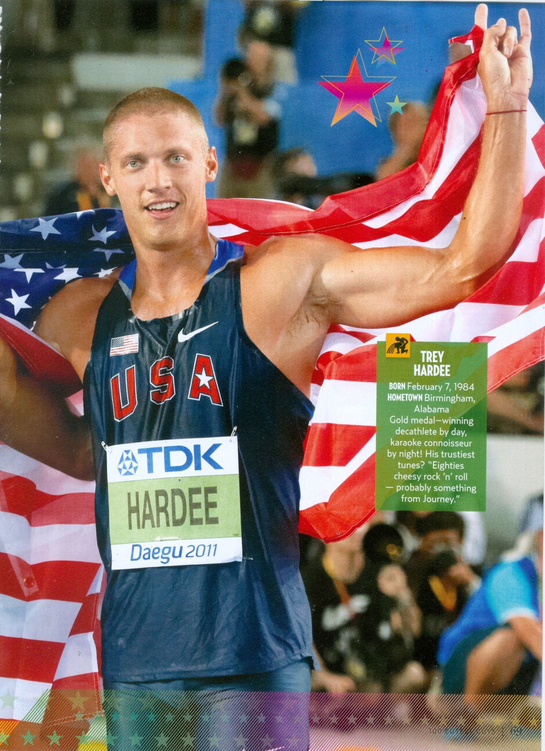 Trey Hardee - Decathlete - Sport - 11" x 8" Teen Magazine Pinup Mini Poster