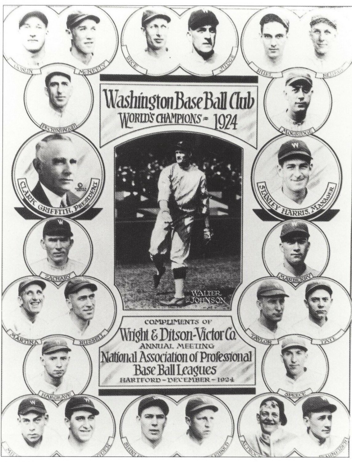 1924 WASHINGTON SENATORS 8X10 TEAM PHOTO MLB BASEBALL PICTURE WORLD CHAMPS