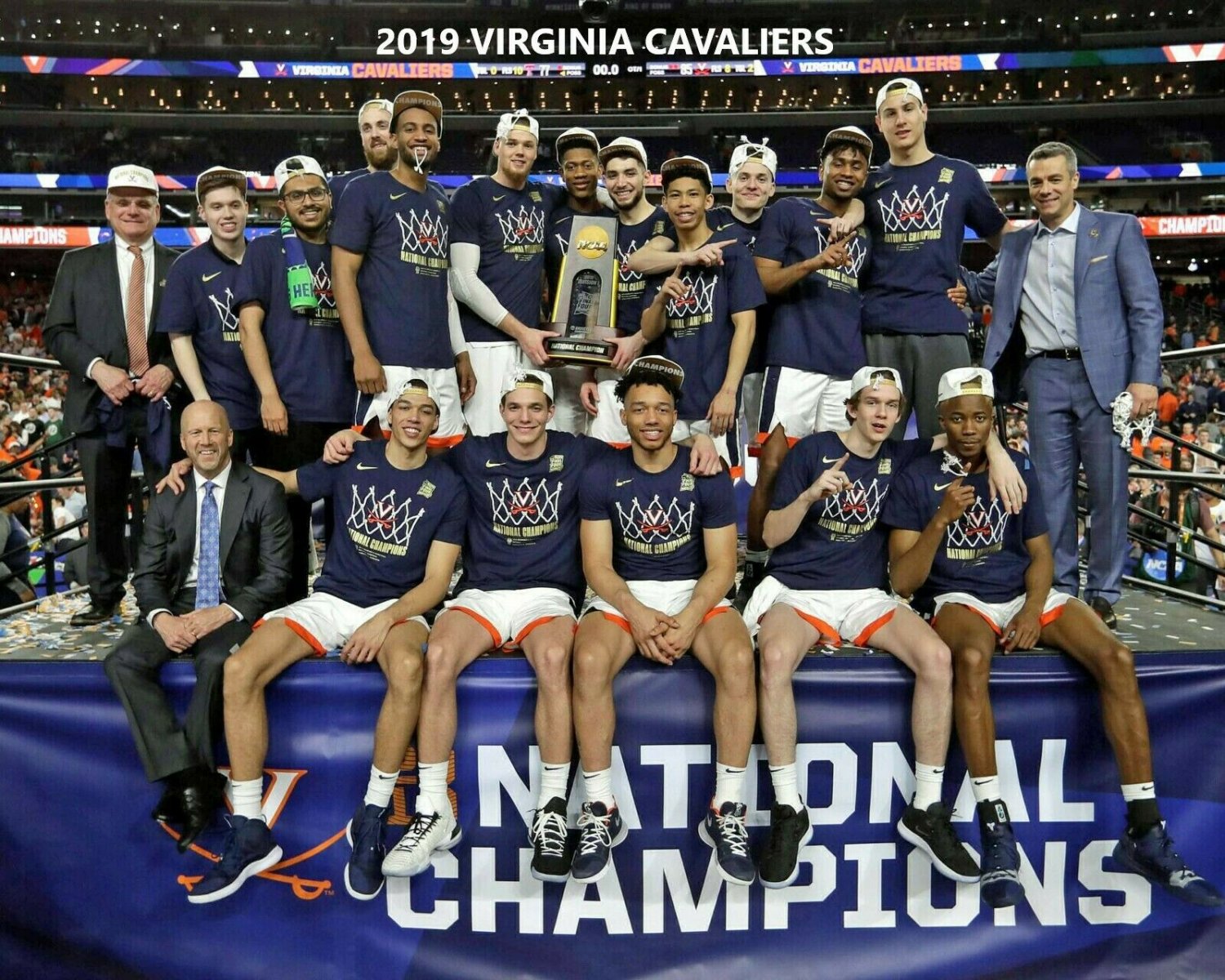 2019 VIRGINIA CAVALIERS 8X10 TEAM PHOTO NCAA BASKETBALL NATIONAL CHAMPS