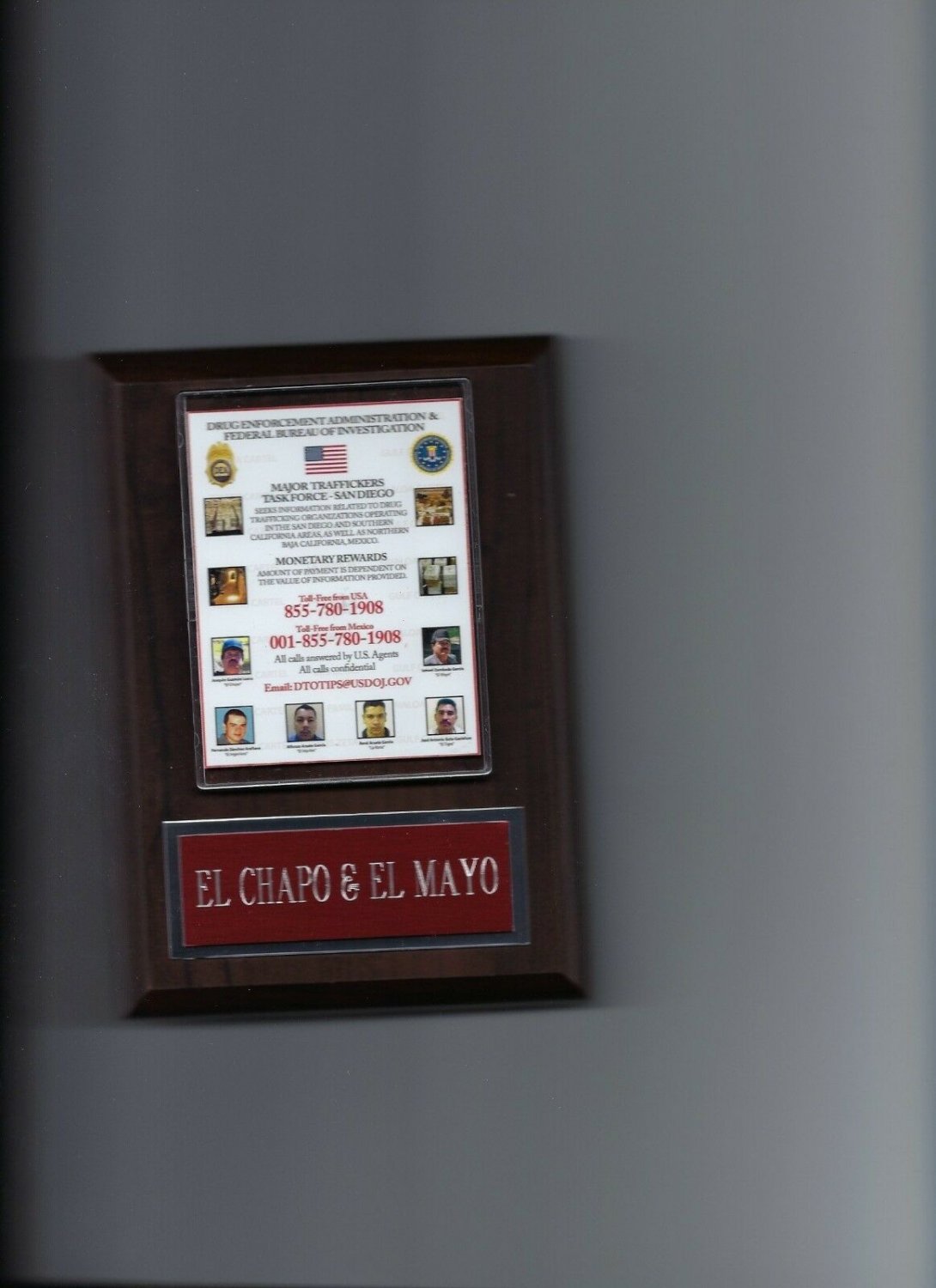 EL CHAPO EL MAYO WANTED POSTER PLAQUE MEXICO ORGANIZED CRIME DRUG ...