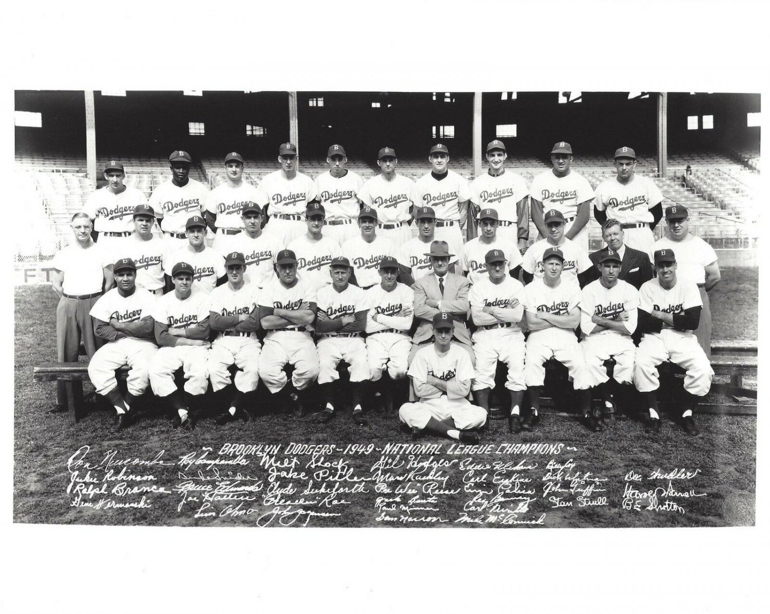 1949 BROOKLYN DODGERS 8X10 TEAM PHOTO BASEBALL PICTURE NL CHAMPS MLB