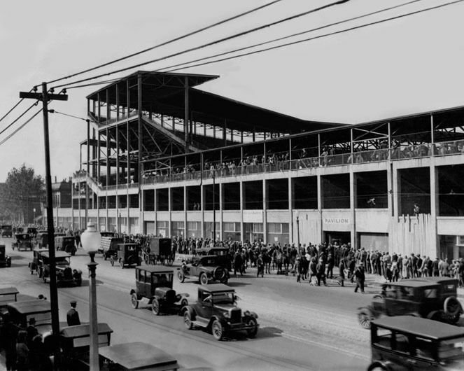 SPORTSMAN PARK 8X10 PHOTO BASEBALL MLB PICTURE YANKEES & CARDINALS 1926 WS