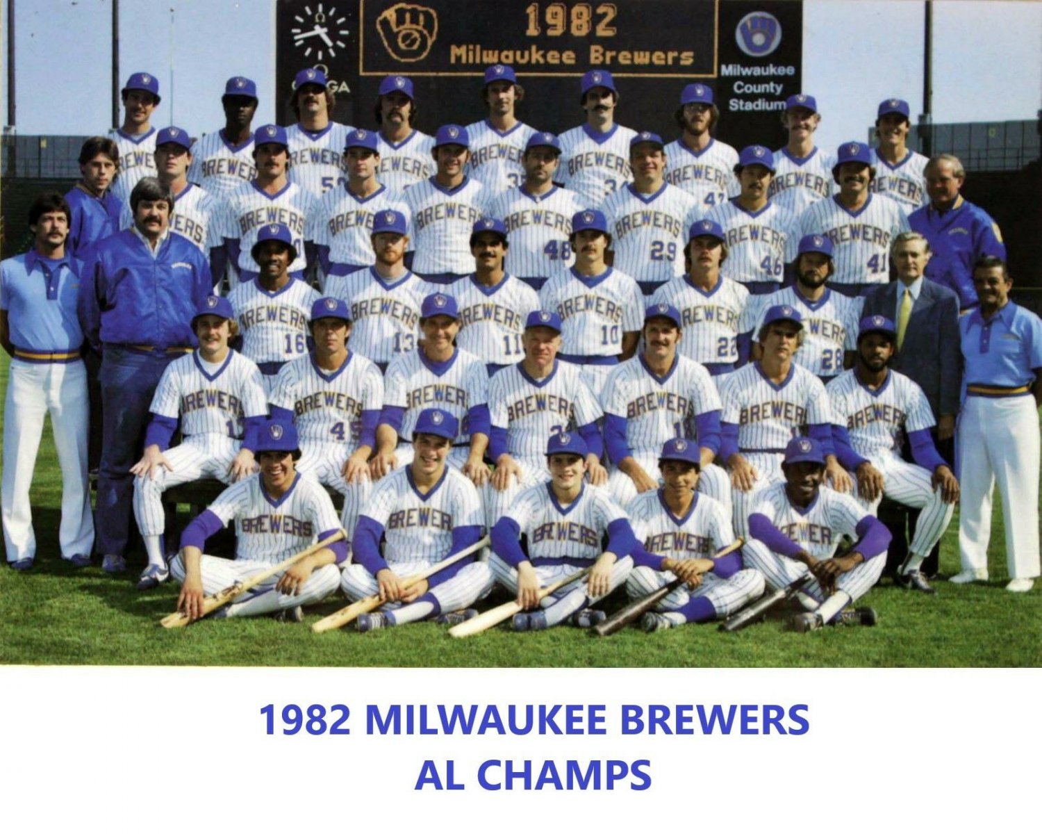 1982 MILWAUKEE BREWERS 8X10 TEAM PHOTO MLB BASEBALL PICTURE AL CHAMPS