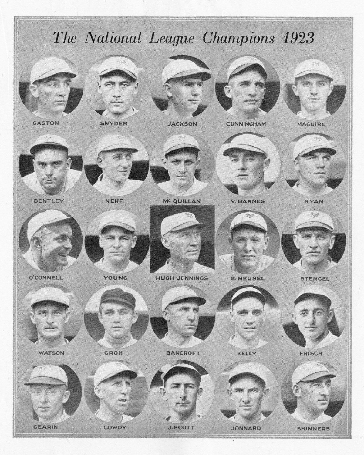 1923 NEW YORK GIANTS NY 8X10 TEAM PHOTO BASEBALL PICTURE MLB NL CHAMPS