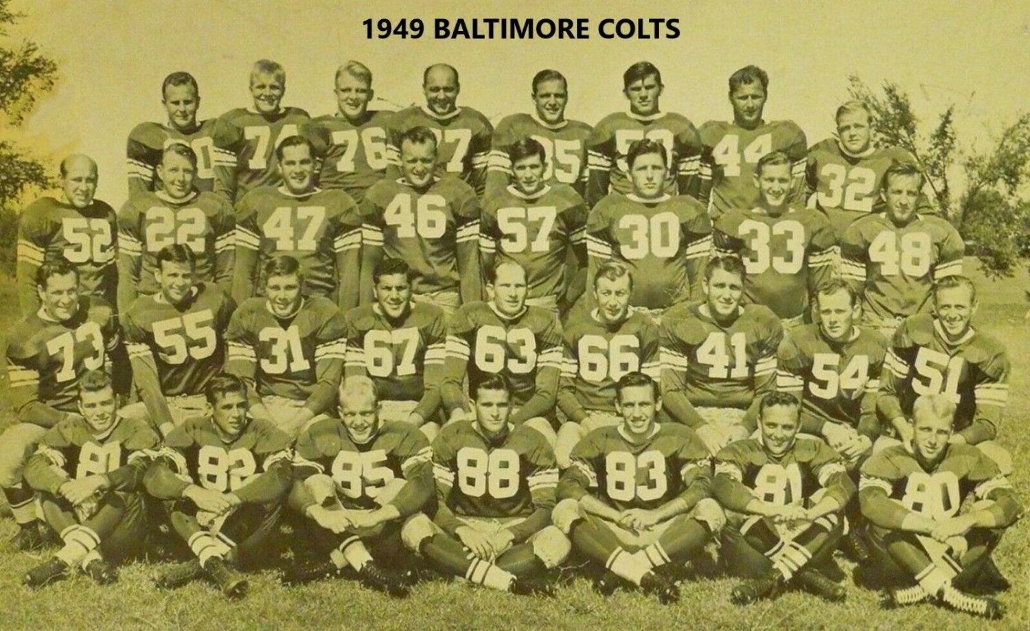 1949 BALTIMORE COLTS 8X10 TEAM PHOTO FOOTBALL PICTURE NFL