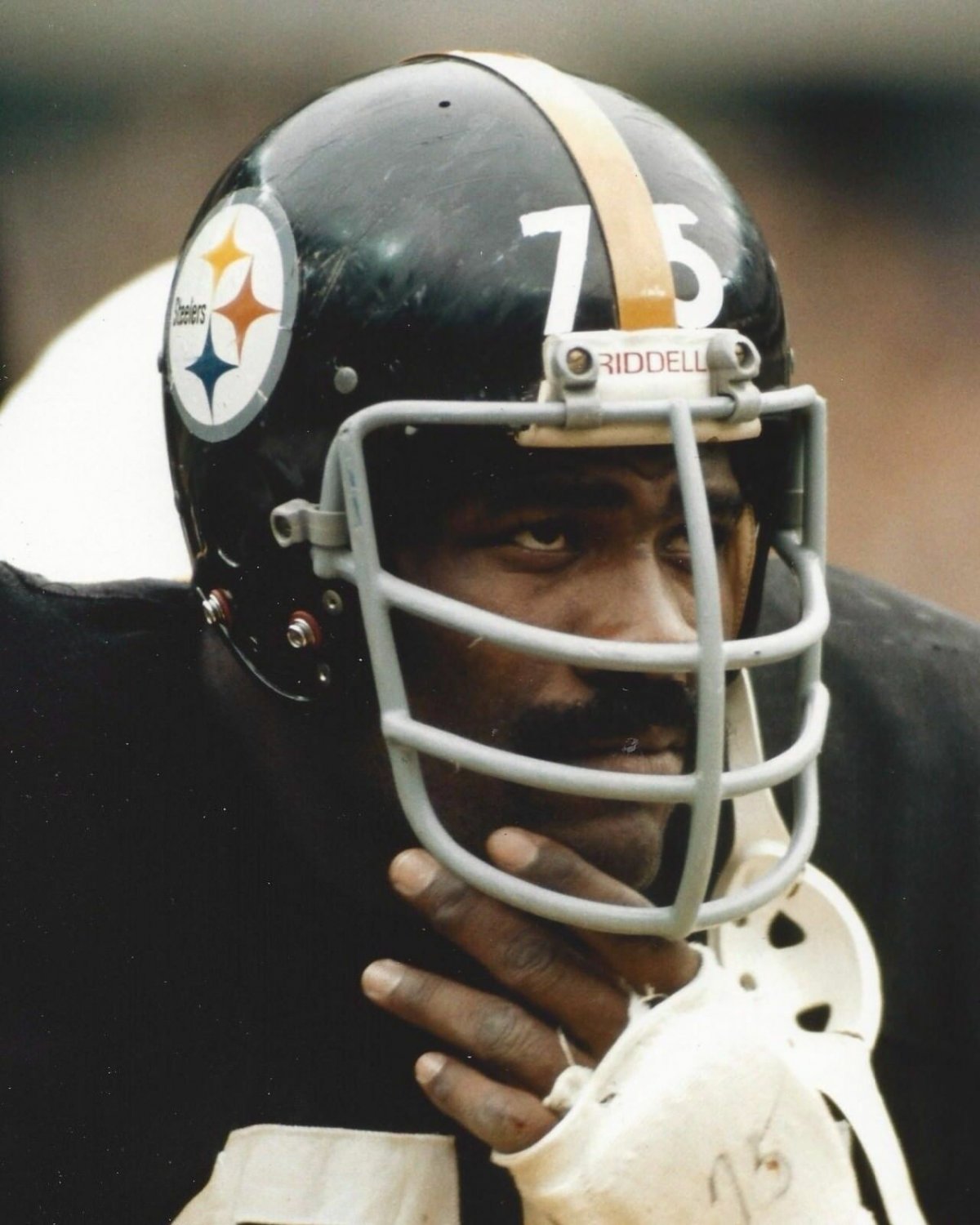 MEAN JOE GREENE 8X10 PHOTO PITTSBURGH STEELERS NFL FOOTBALL CLOSE UP