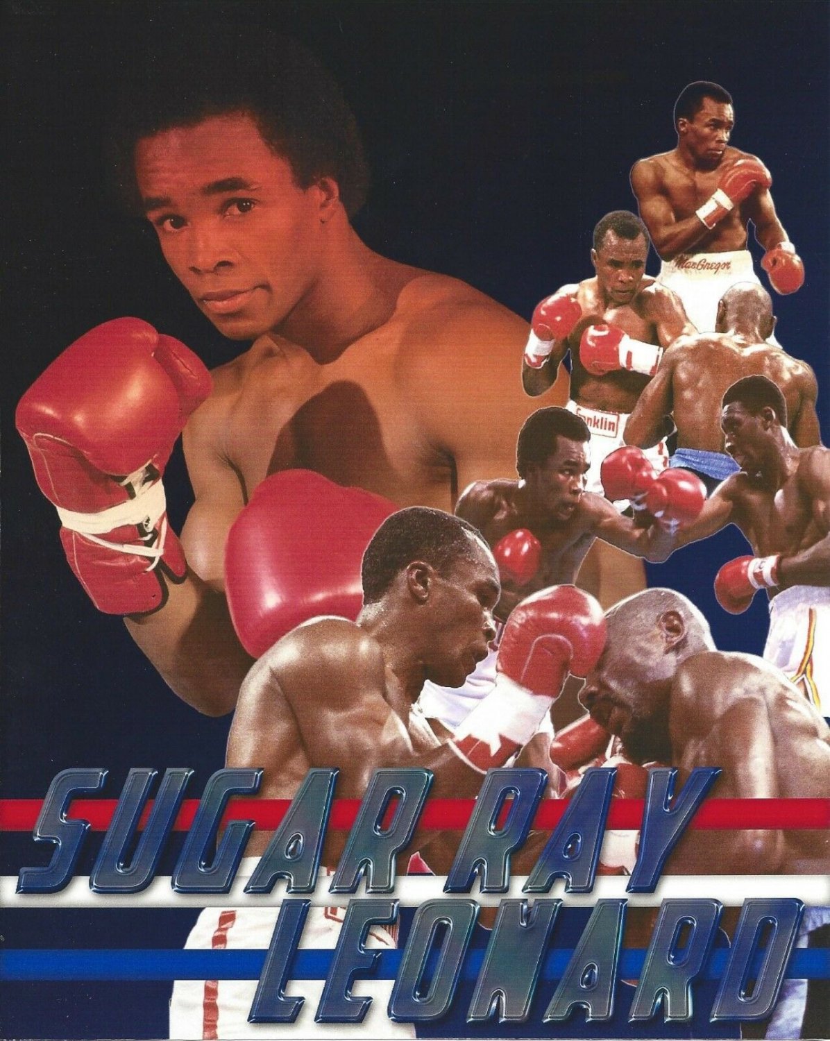 SUGAR RAY LEONARD 8X10 PHOTO BOXING PICTURE COLLAGE
