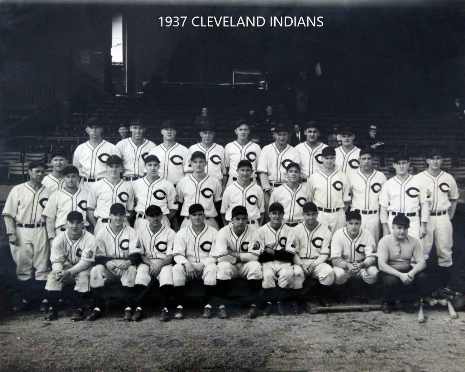 1937 CLEVELAND INDIANS 8X10 TEAM PHOTO BASEBALL MLB PICTURE