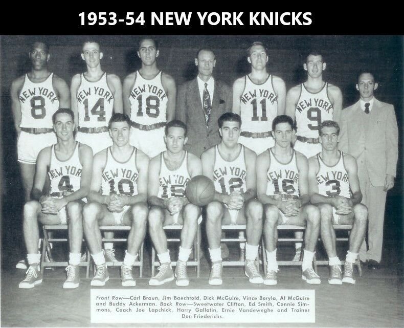 1953-54 NEW YORK KNICKS 8X10 TEAM PHOTO PICTURE NY BASKETBALL NBA