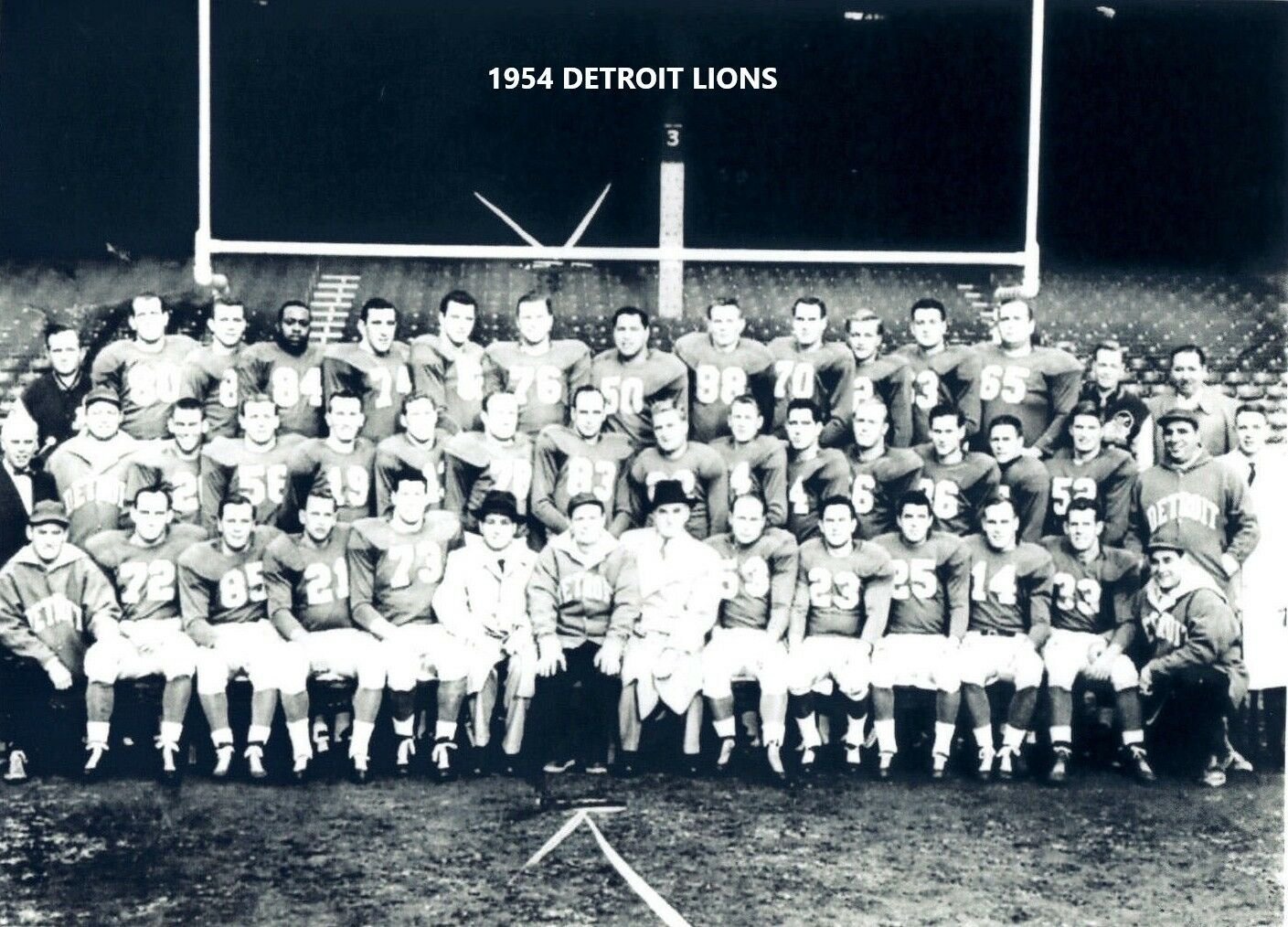 1954 DETROIT LIONS 8X10 TEAM PHOTO FOOTBALL NFL PICTURE