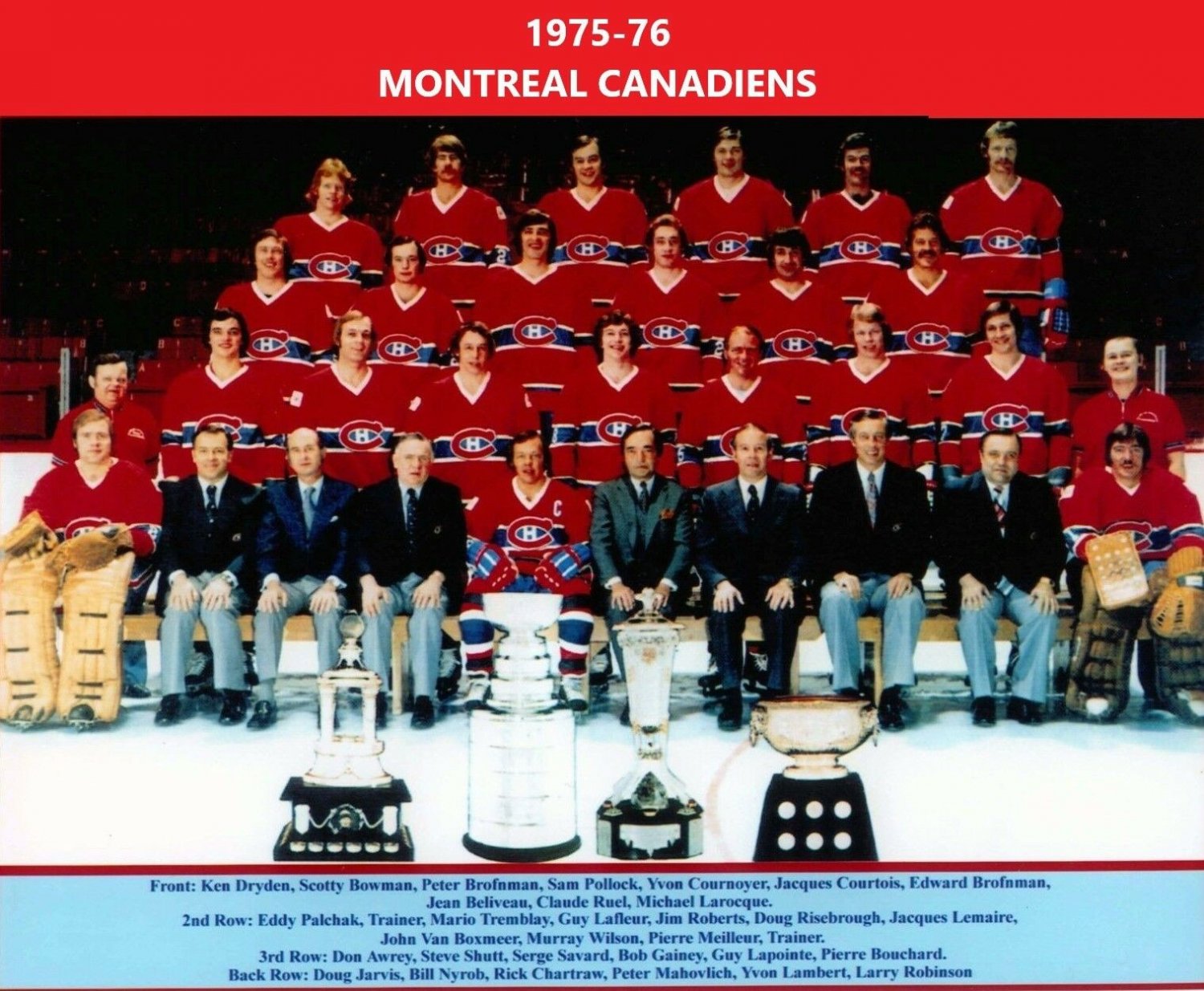 MONTREAL CANADIENS 1975-76 8X10 TEAM PHOTO HOCKEY NHL PICTURE STANLEY ...