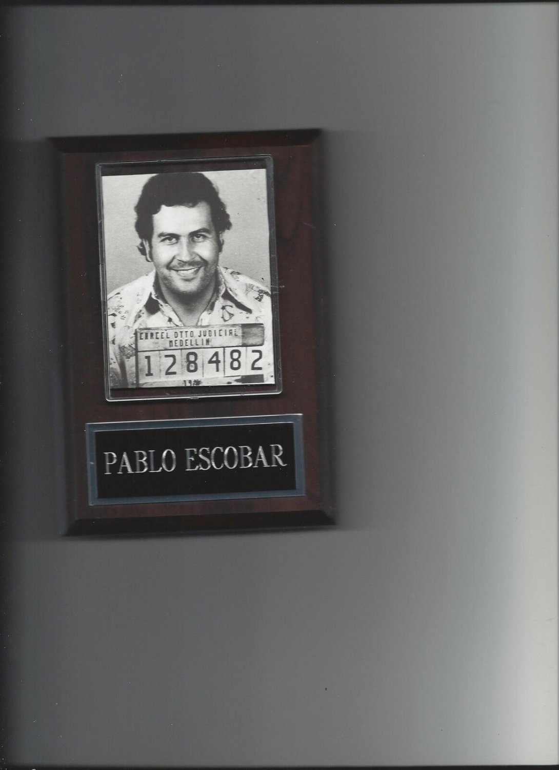 PABLO ESCOBAR MUG SHOT PLAQUE ORGANIZED CRIME COLOMBIAN DRUG LORD CARTEL