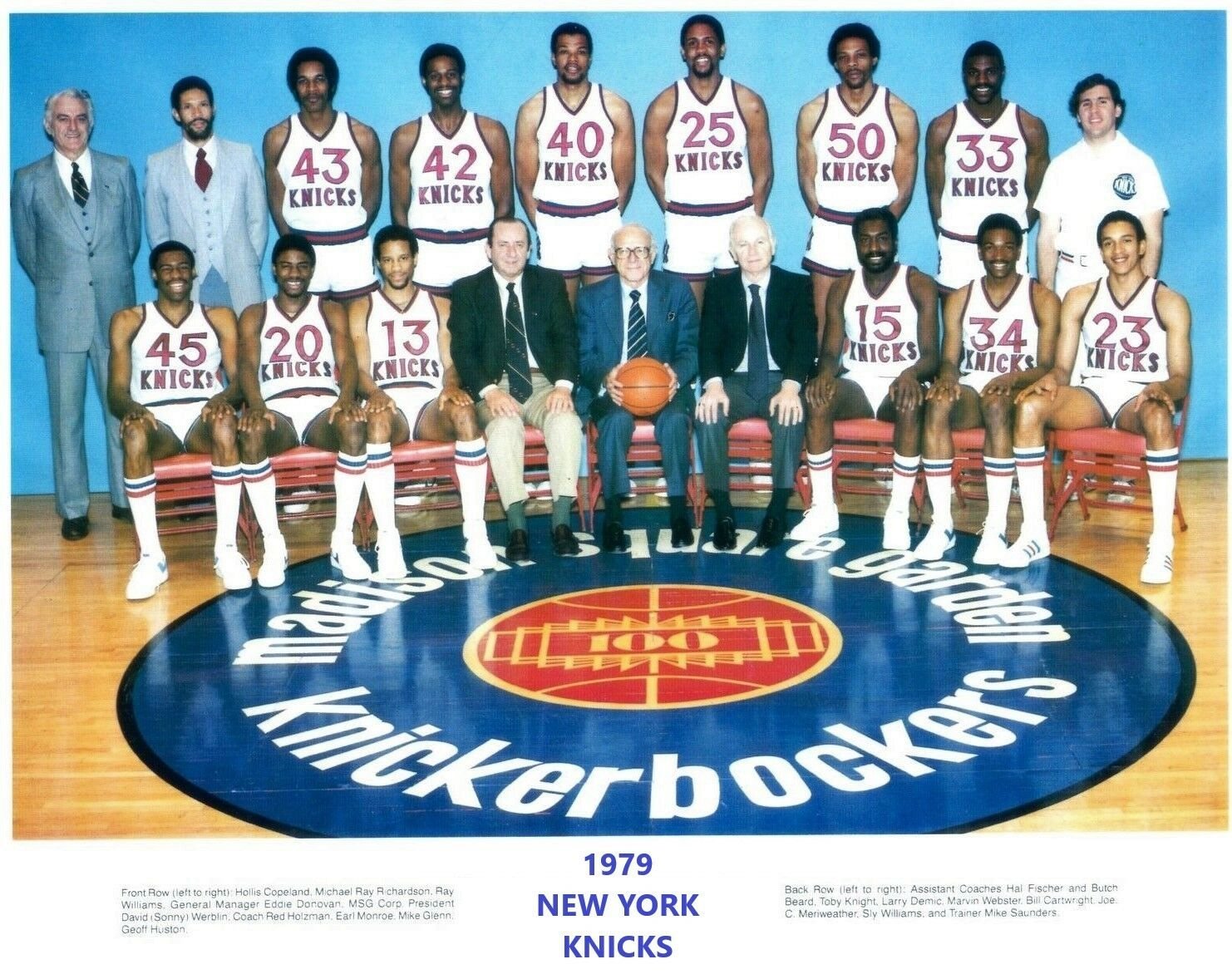 1979-80 NEW YORK KNICKS 8X10 TEAM PHOTO PICTURE NY BASKETBALL NBA