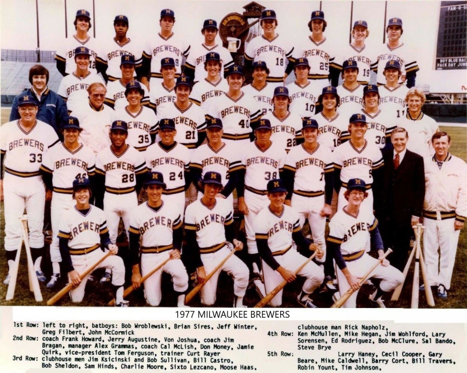 1977 MILWAUKEE BREWERS 8X10 TEAM PHOTO BASEBALL PICTURE MLB