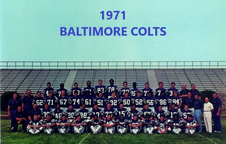 1971 BALTIMORE COLTS 8X10 TEAM PHOTO FOOTBALL PICTURE NFL