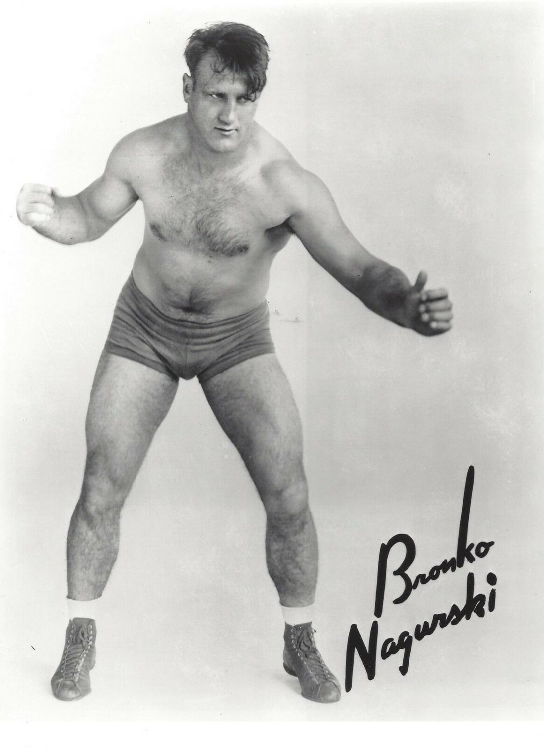 BRONKO NAGURSKI 8X10 PHOTO WRESTLING PICTURE NWA CHICAGO BEARS NFL